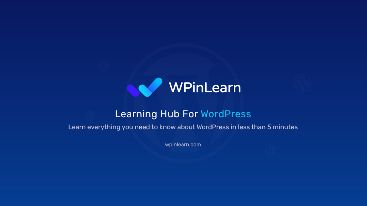 WPinLearn - Learning Hub For WordPress